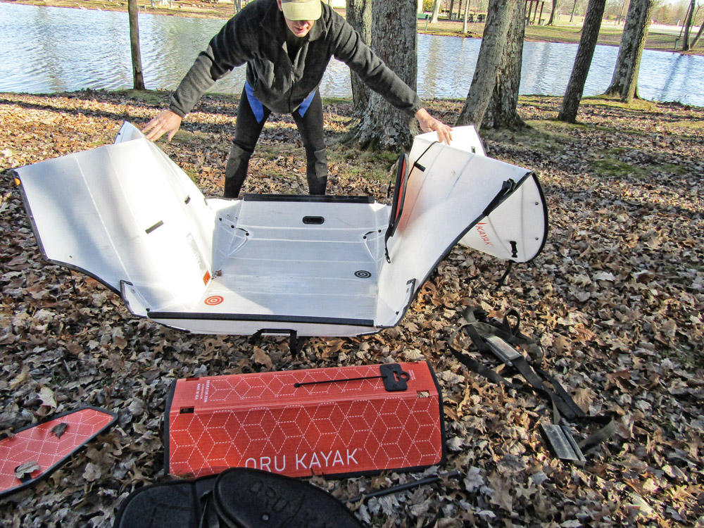 The Oru Kayak folds out of a compact box - easily, quickly, and magically