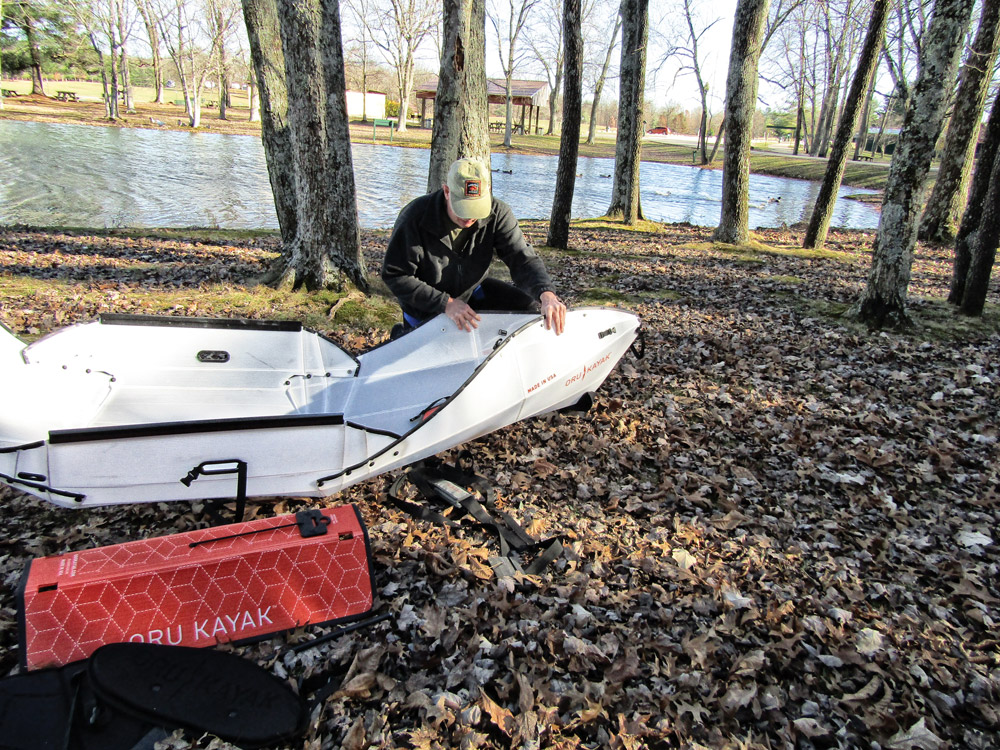 The Oru Kayak folds out of a compact box - easily, quickly, and magically