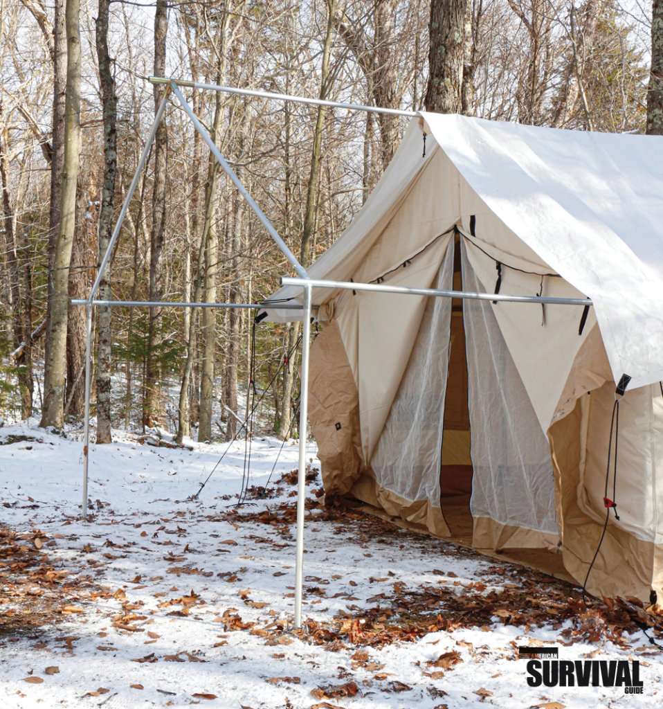 COMFORTABLE, ROOMY AND MOBILE: 4-SEASON CANVAS WALL TENT - American ...